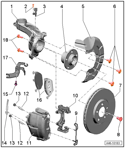 Audi Workshop Service and Repair Manuals > A1 > Brake system | Brake ...
