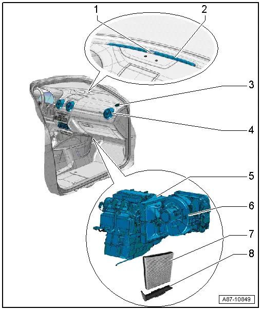 Audi Workshop Service and Repair Manuals > A1 > Heating, ventilation ...