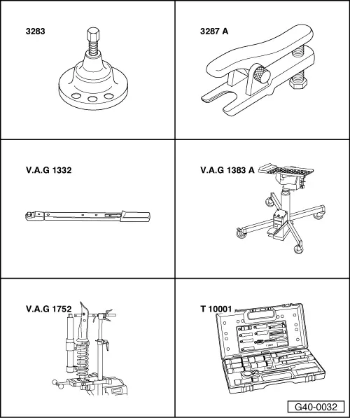 Audi Workshop Service and Repair Manuals > A2 > Running gear, front ...