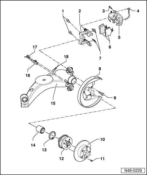 Audi Workshop Service and Repair Manuals > A3 Mk1 > Brake system ...