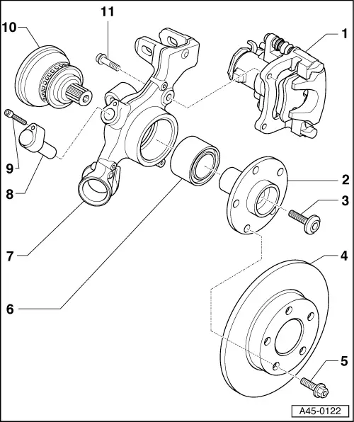 Audi Workshop Service and Repair Manuals > A4 Cabriolet Mk2 > Brake ...
