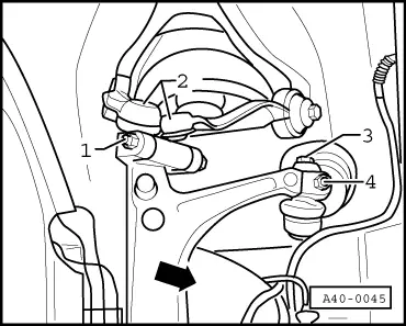 Audi Workshop Service and Repair Manuals > A4 Mk1 > Running gear, front ...