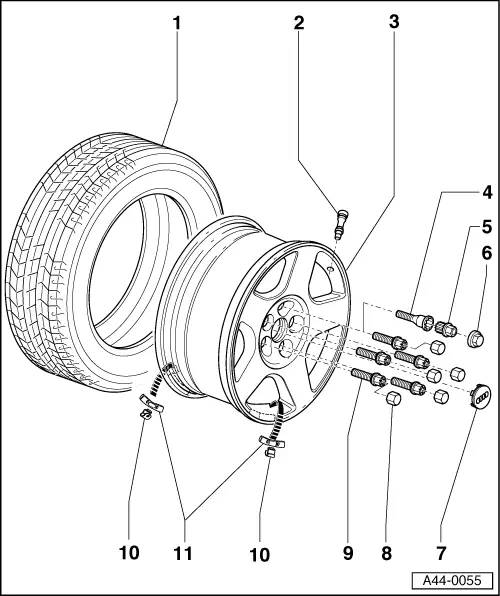 Audi Workshop Service and Repair Manuals > A4 Mk1 > Running gear, front ...