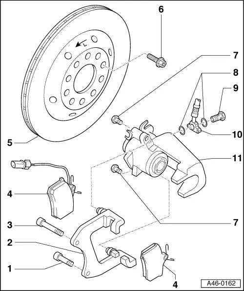 Audi Workshop Service and Repair Manuals > A4 Mk1 > Brake system ...