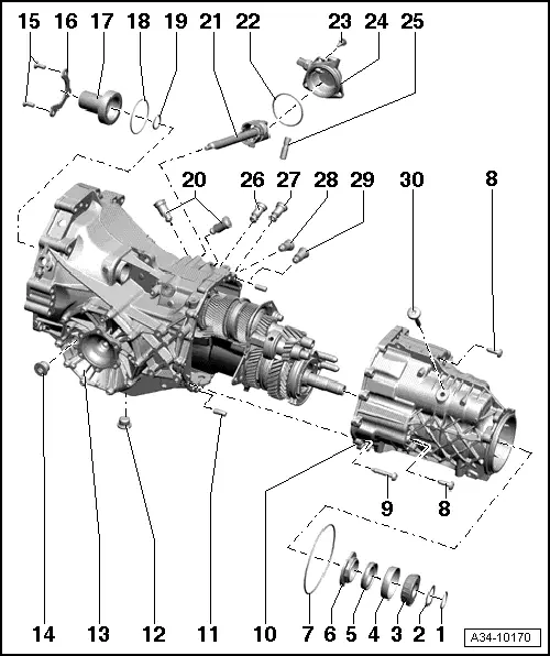 Audi Workshop Service and Repair Manuals > A4 Mk2 > Power transmission ...