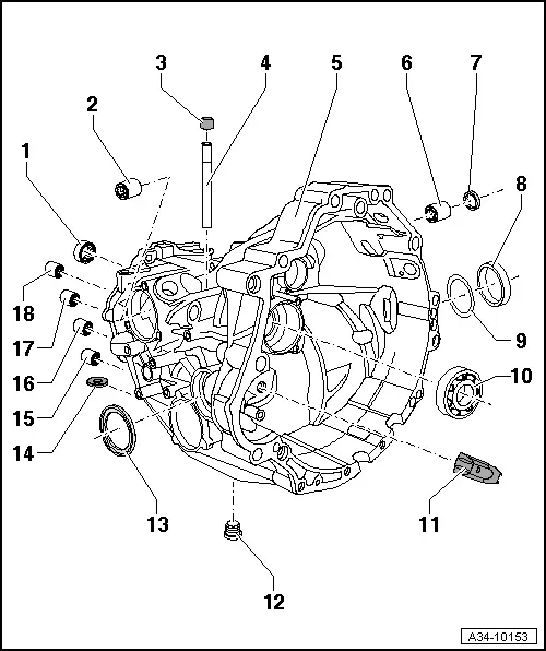 Audi Workshop Manuals > A4 Mk2 > Power transmission > Servicing 6-speed ...