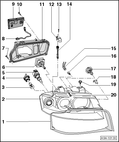 Audi Workshop Service and Repair Manuals > A4 Mk2 > Vehicle electrics ...