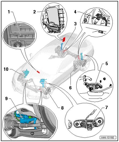 Audi Workshop Service and Repair Manuals > A4 Mk3 > Running gear, front ...