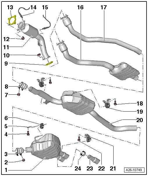 Audi Workshop Manuals > A4 Mk3 > Power unit > 4-cylinder direct petrol ...