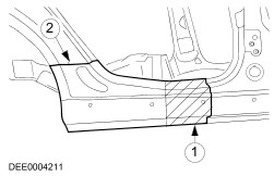 Rocker Panel Rear Section Removal and Installation - 5-Door