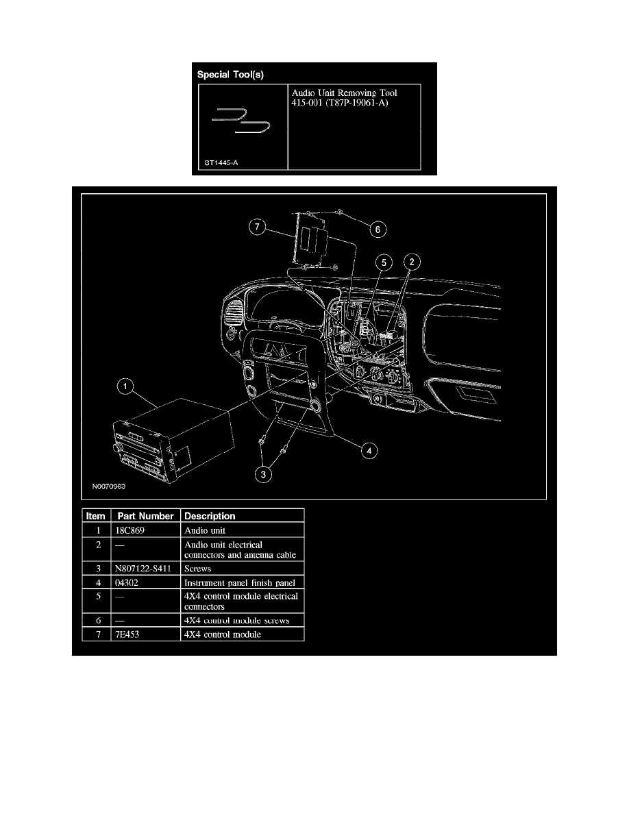 Ford Workshop Manuals > Ranger 4WD V6-3.0L (2008) > Relays and Modules ...
