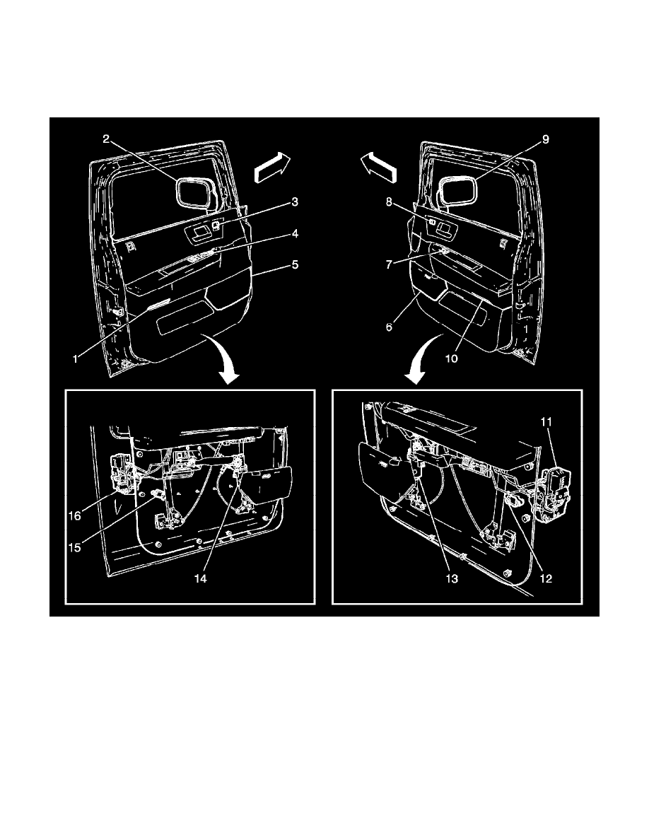 Hummer Workshop Service and Repair Manuals > H2 V8-6.2L (2008) > Body and Frame | Locks | Door ...