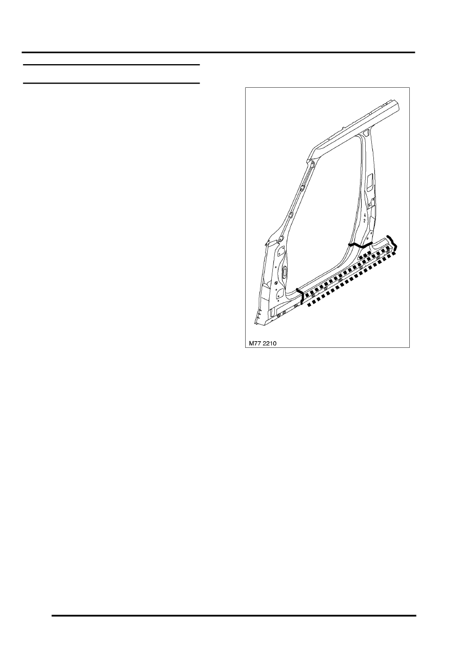 Land Rover Range Rover Body Side Panel Repair Procedures - Sill Section