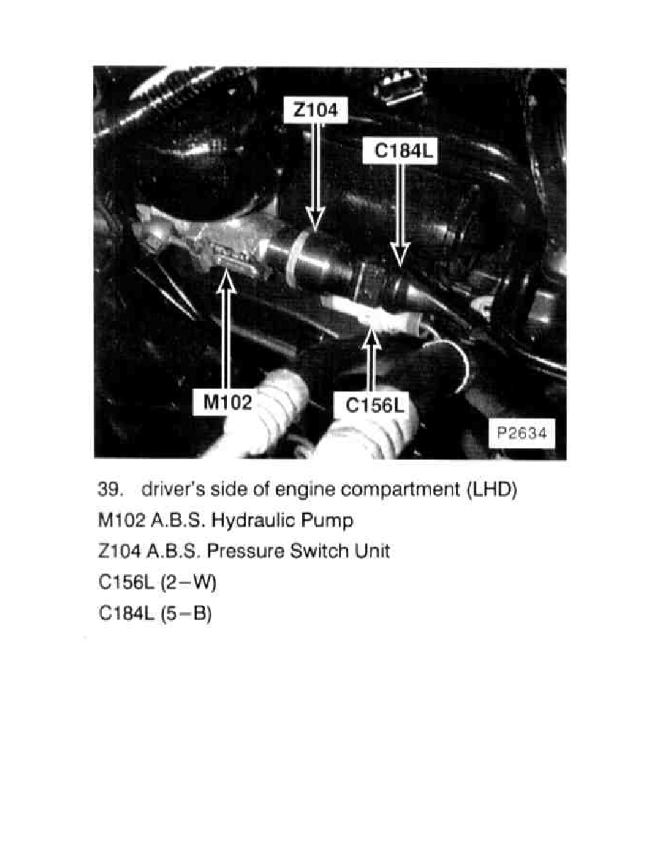 Land Rover Range Rover HSE Brake Fluid Pressure Sensor/Switch Locations
