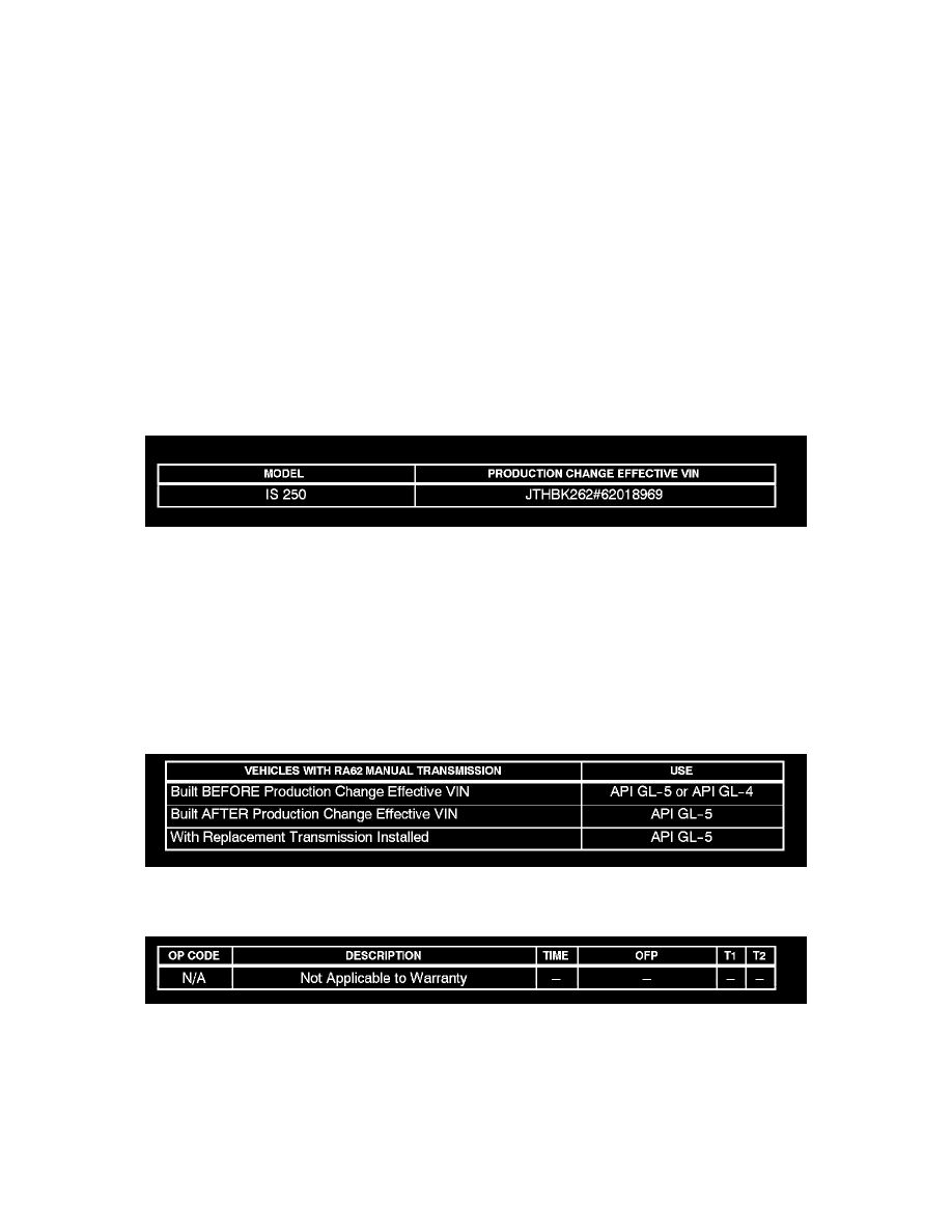 Lexus Workshop Service and Repair Manuals > IS 250 AWD V6-2.5L (4GR-FSE ...