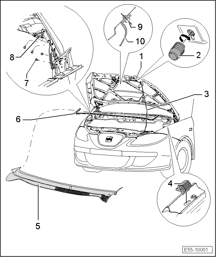 SEAT Workshop Service and Repair Manuals > Leon Mk2 > Body | Body ...