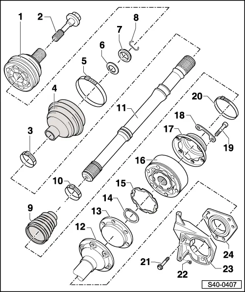 Skoda Workshop Service and Repair Manuals > Octavia Mk2 > Axles ...