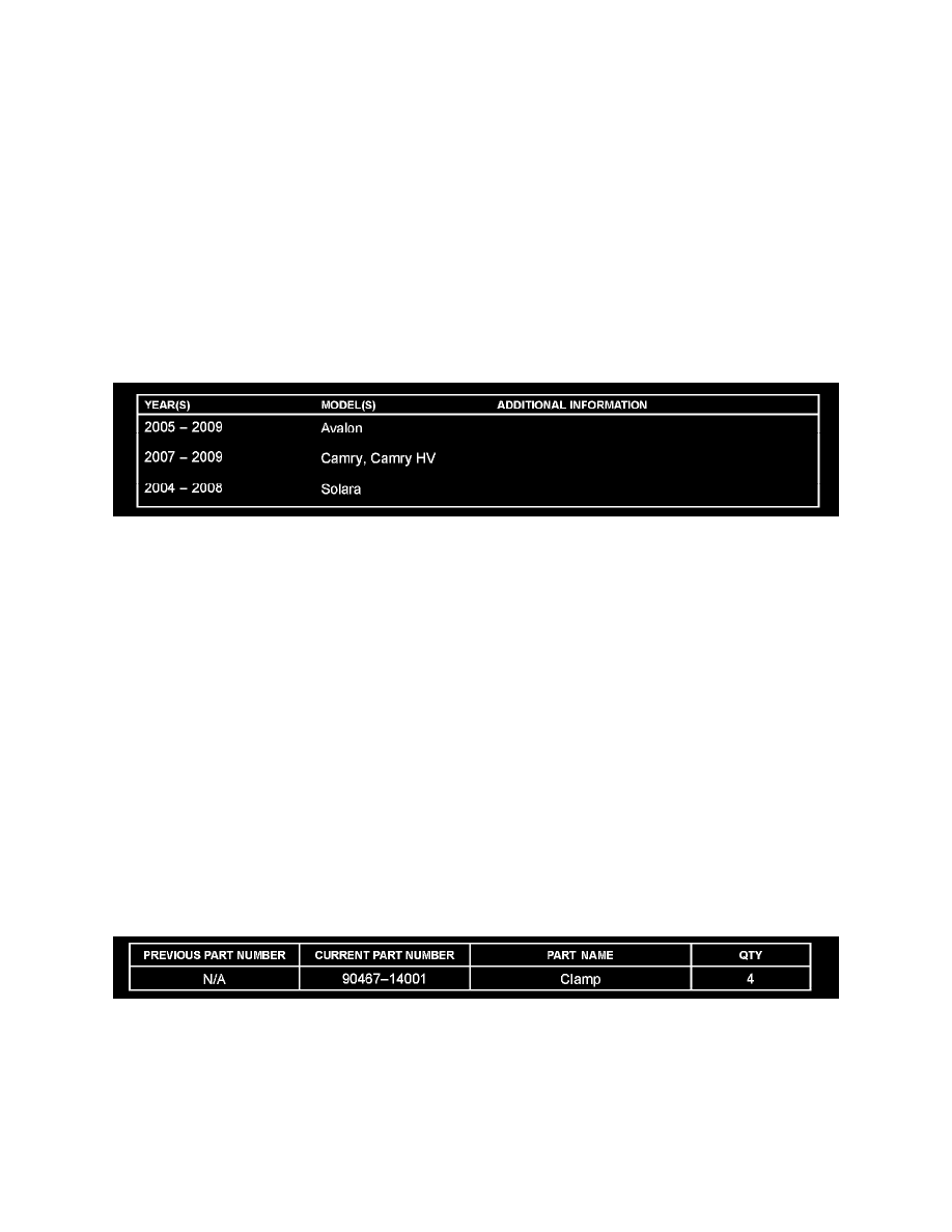 Toyota Workshop Service and Repair Manuals > Avalon V6-3.5L (2GR-FE ...