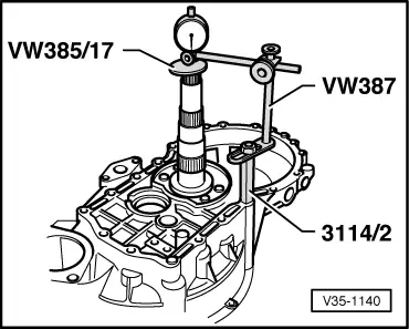 Volkswagen Golf Mk3 5-Speed Manual Gearbox Output Shaft Adjustment