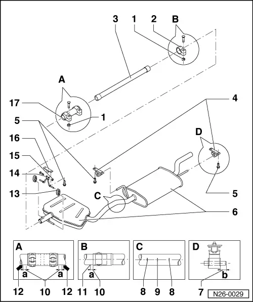 Volkswagen Golf Mk3 Exhaust System: Parts Removal and Installation