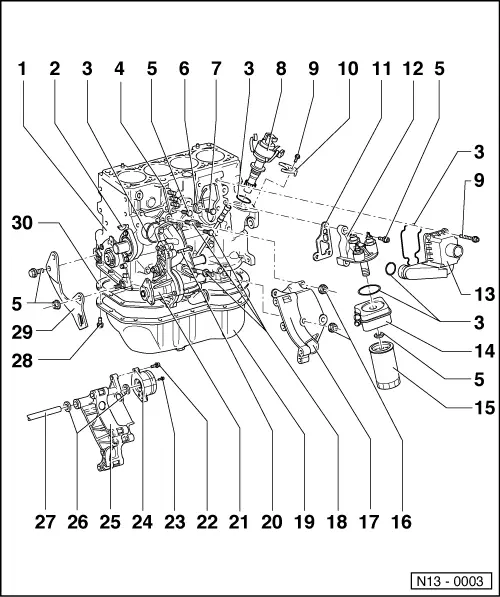 Volkswagen Workshop Service and Repair Manuals > Golf Mk3 > Power unit ...