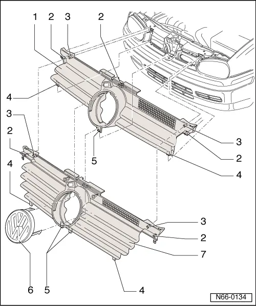 Volkswagen Workshop Service and Repair Manuals > Golf Mk4 > Body ...