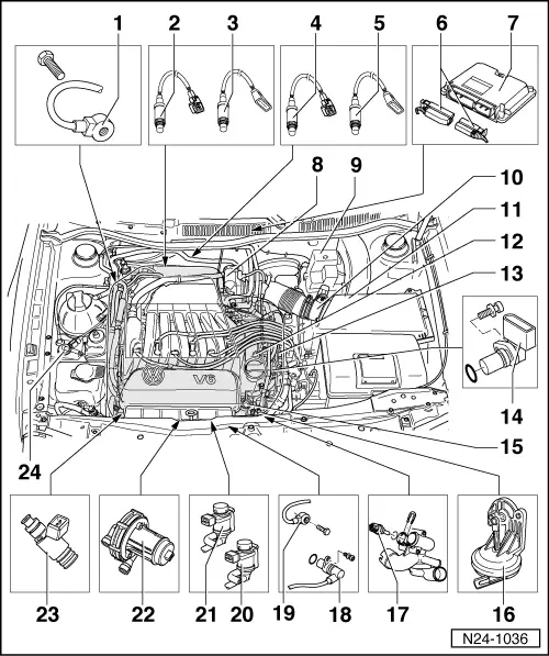 Volkswagen Workshop Service and Repair Manuals > Golf Mk4 > Power unit ...