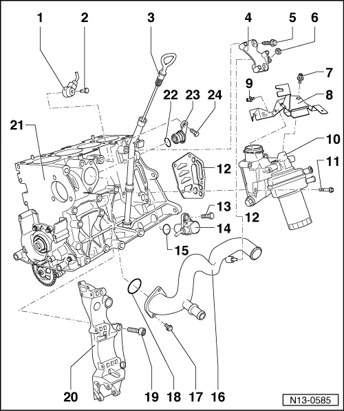 Volkswagen Workshop Service and Repair Manuals > Golf Mk4 > Power unit ...