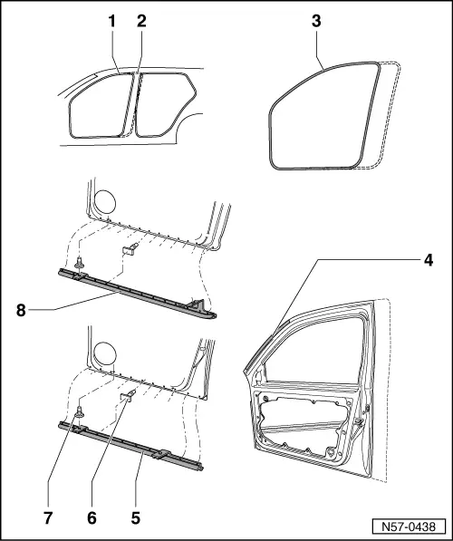 Volkswagen Workshop Service and Repair Manuals > Golf Mk4 > Body ...