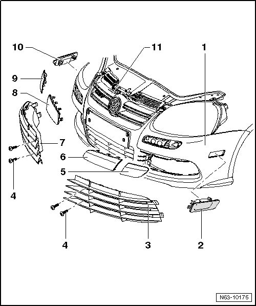 Volkswagen Workshop Service and Repair Manuals > Golf Mk5 > Body ...