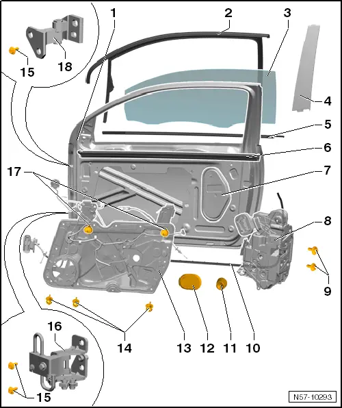 Volkswagen Workshop Service and Repair Manuals > Golf Mk6 > Body ...