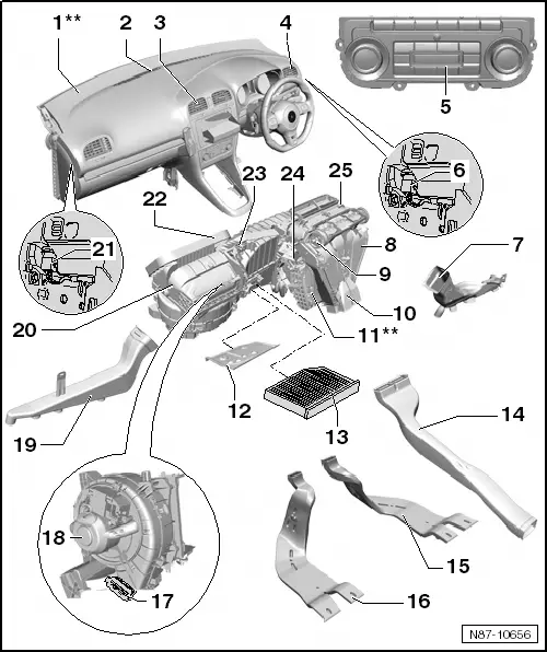 Volkswagen Workshop Service and Repair Manuals > Golf Mk6 > Heating ...