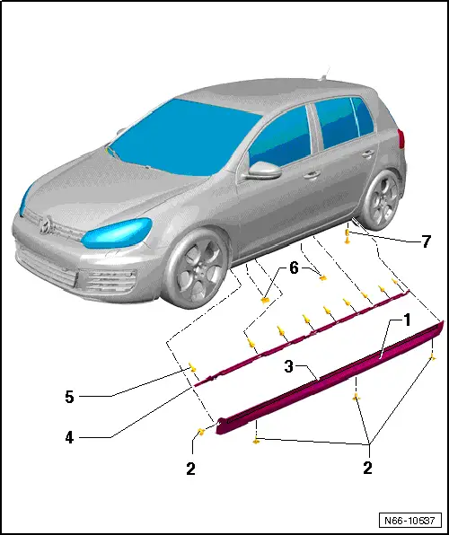 Volkswagen Workshop Service and Repair Manuals > Golf Mk6 > Body ...