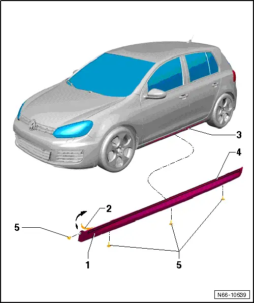 Volkswagen Workshop Service and Repair Manuals > Golf Mk6 > Body ...
