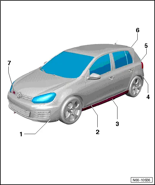 Volkswagen Workshop Service and Repair Manuals > Golf Mk6 > Body ...