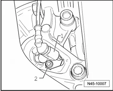 Removing and Installing Rear Axle Speed Sensor for ABS System