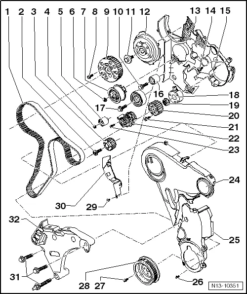Volkswagen Workshop Service and Repair Manuals > Golf Mk6 > Power unit ...