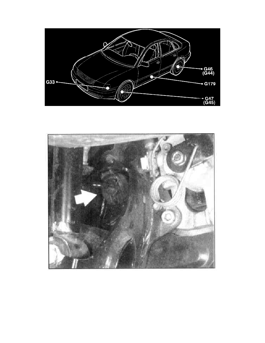 Volkswagen Passat Wagon Wheel Speed Sensor Location - Right Rear