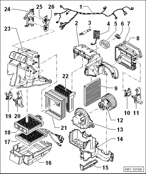 Volkswagen Workshop Service and Repair Manuals > Polo Mk4 > Heating ...
