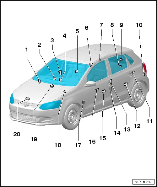 Volkswagen Workshop Service and Repair Manuals > Polo Mk5 > Body ...
