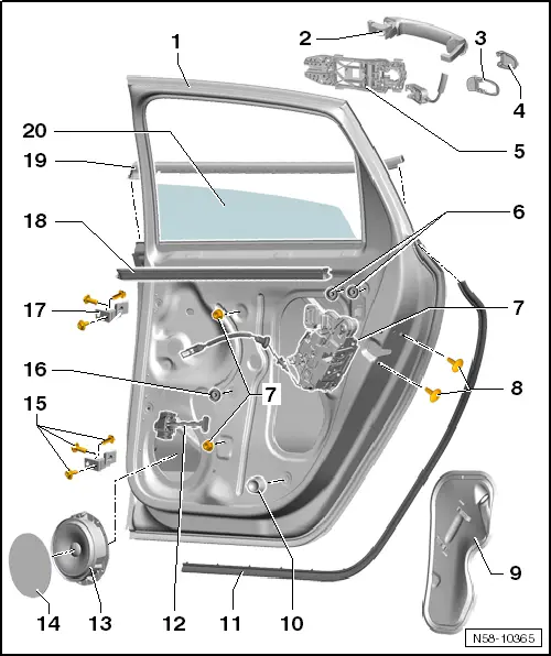 Volkswagen Workshop Service and Repair Manuals > Polo Mk5 > Body ...