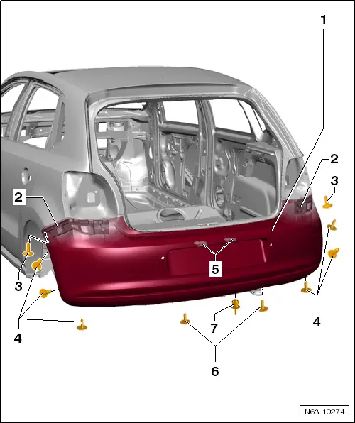 Volkswagen Workshop Manuals > Polo Mk5 > Body > General body repairs ...