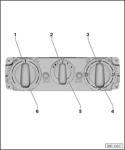 Volkswagen Workshop Service and Repair Manuals > Up! > Heating ...