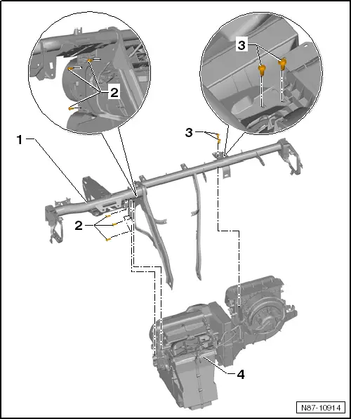 Removing and Installing Heater and Air Conditioning Unit for Volkswagen Up!