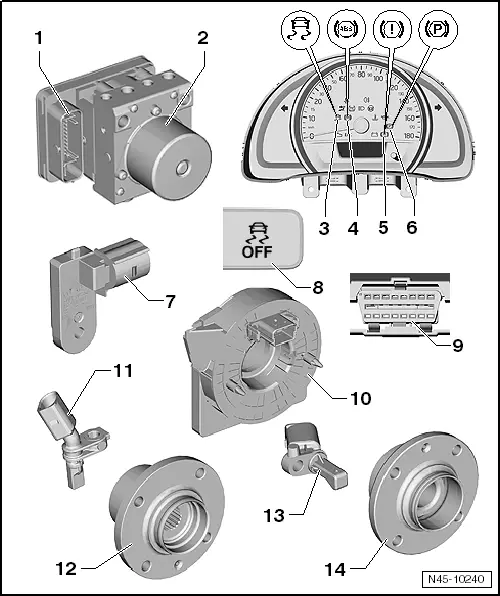 Volkswagen Workshop Service and Repair Manuals > Up! > Brake systems ...